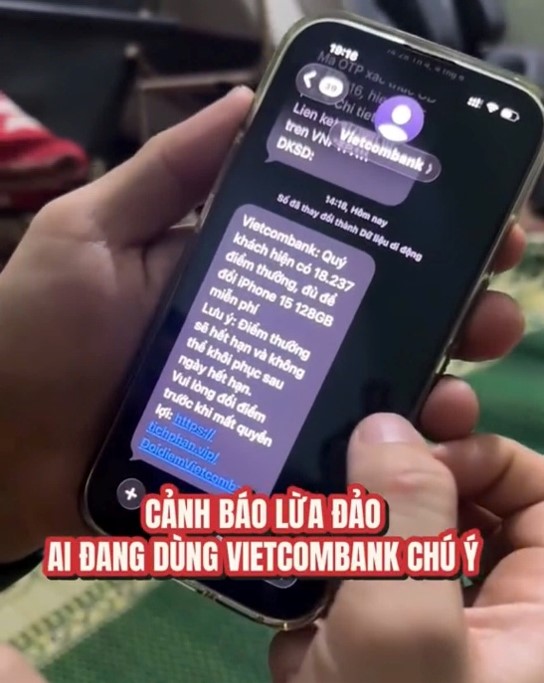 Cảnh báo thủ đoạn giả mạo tin nhắn ngân hàng để lừa đảo